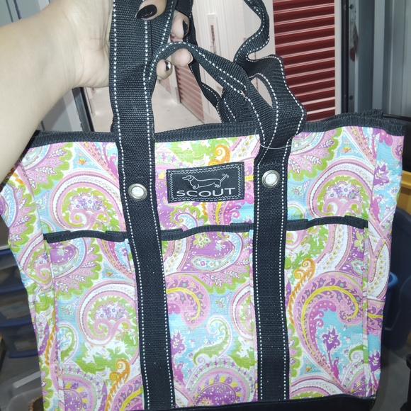 Scout | Bags | Scout Paisley Tote With Black Accents | Poshmark